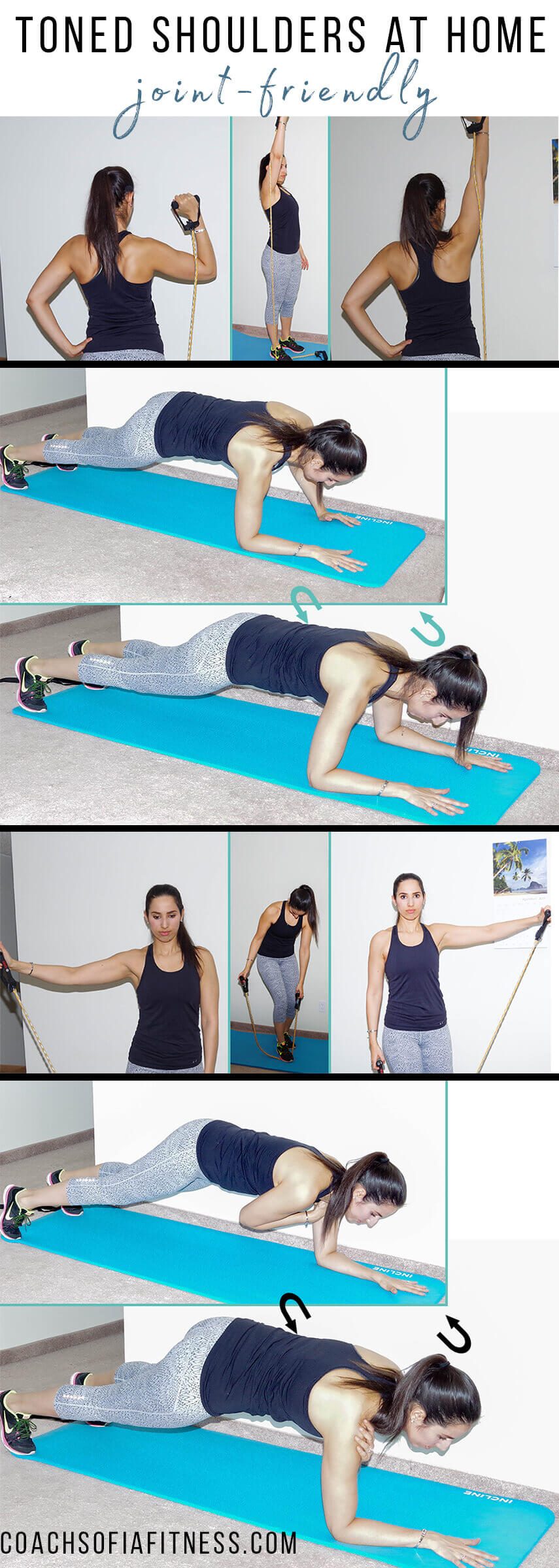 Home shoulder workout (no weights) - Coach Sofia Fitness