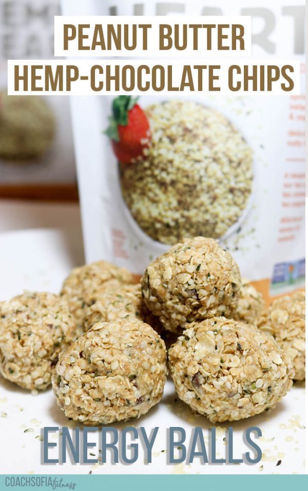 Peanut Butter Energy Balls (chocolate chips & hemp) - Coach Sofia Fitness